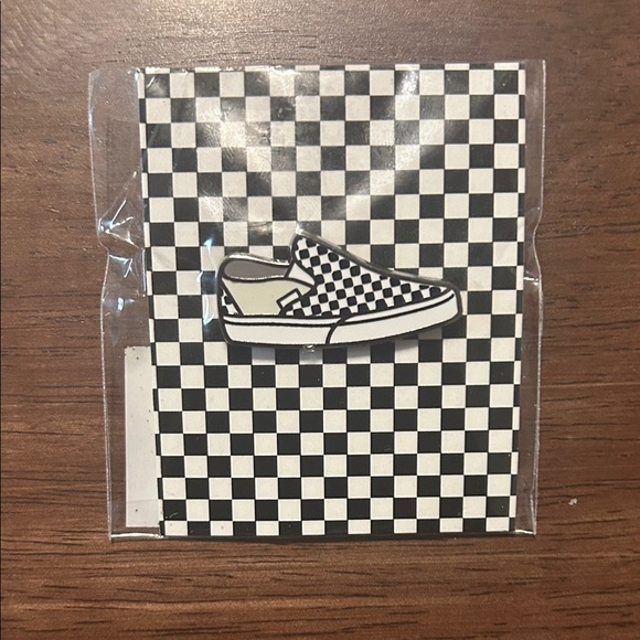 Vans | Other | Vans Checkerboard Shoe Pin Black And White | Poshmark